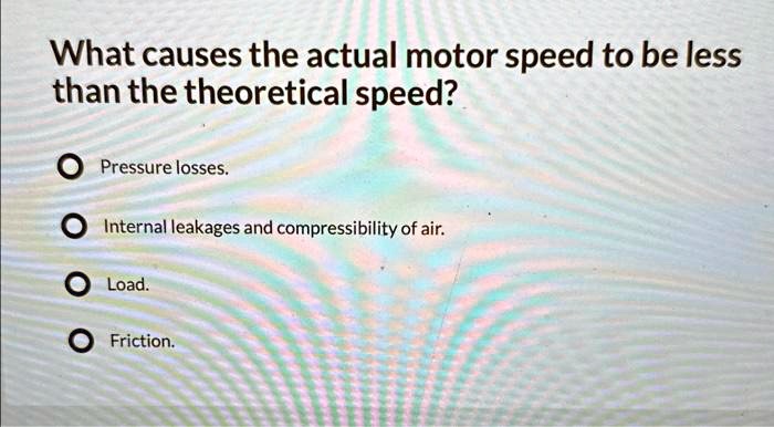 SOLVED: What causes the actual motor speed to be less than the ...