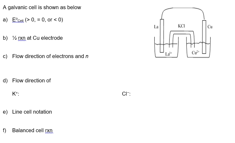 galvanic cell is shown as below a excel 0 0 or 0 kc b yz ixn at cu ...