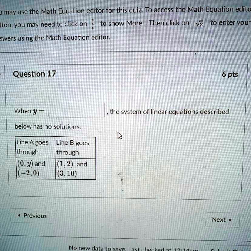 [GET ANSWER] may use the Math Equation editor for this quiz. To access ...