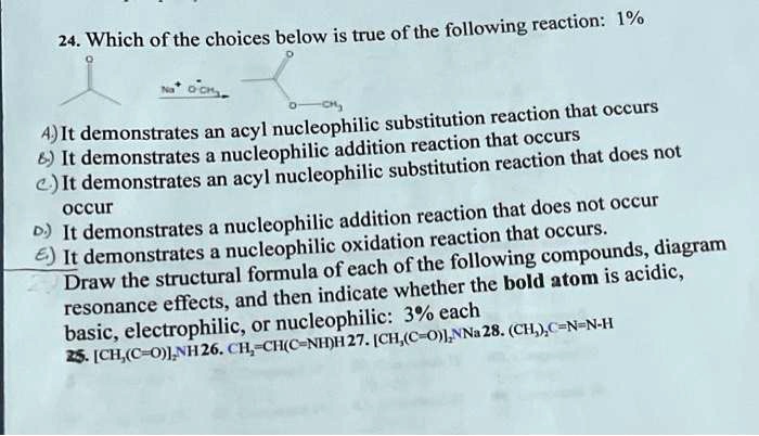 24 which of the choices below is true of the following reaction 1 ...