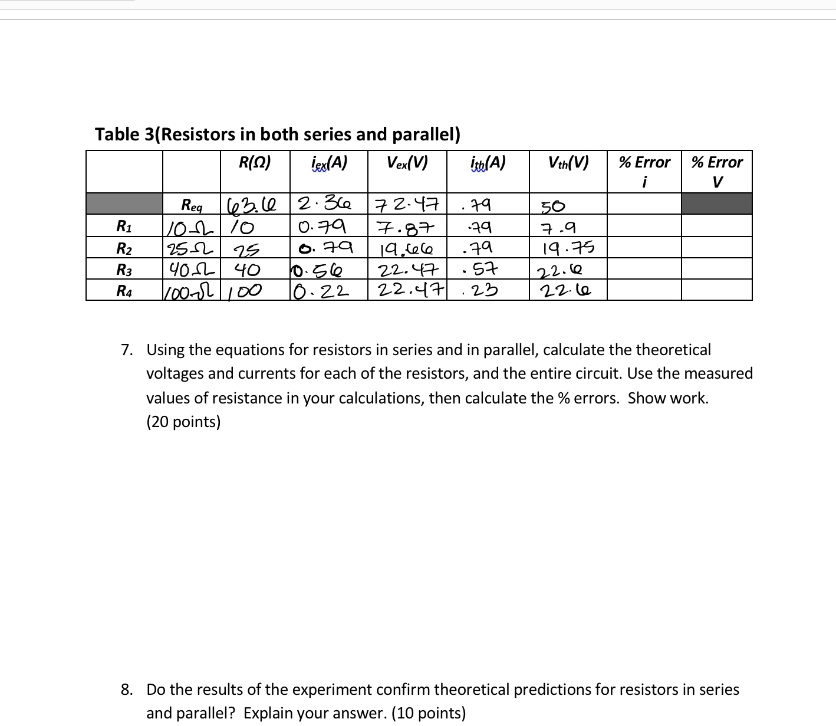 Series Parallel Circuit Experiment Conclusion Wiring Flow Schema