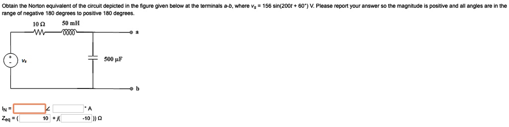 SOLVED: Obtain the Norton equivalent of the circuit depicted in the ...