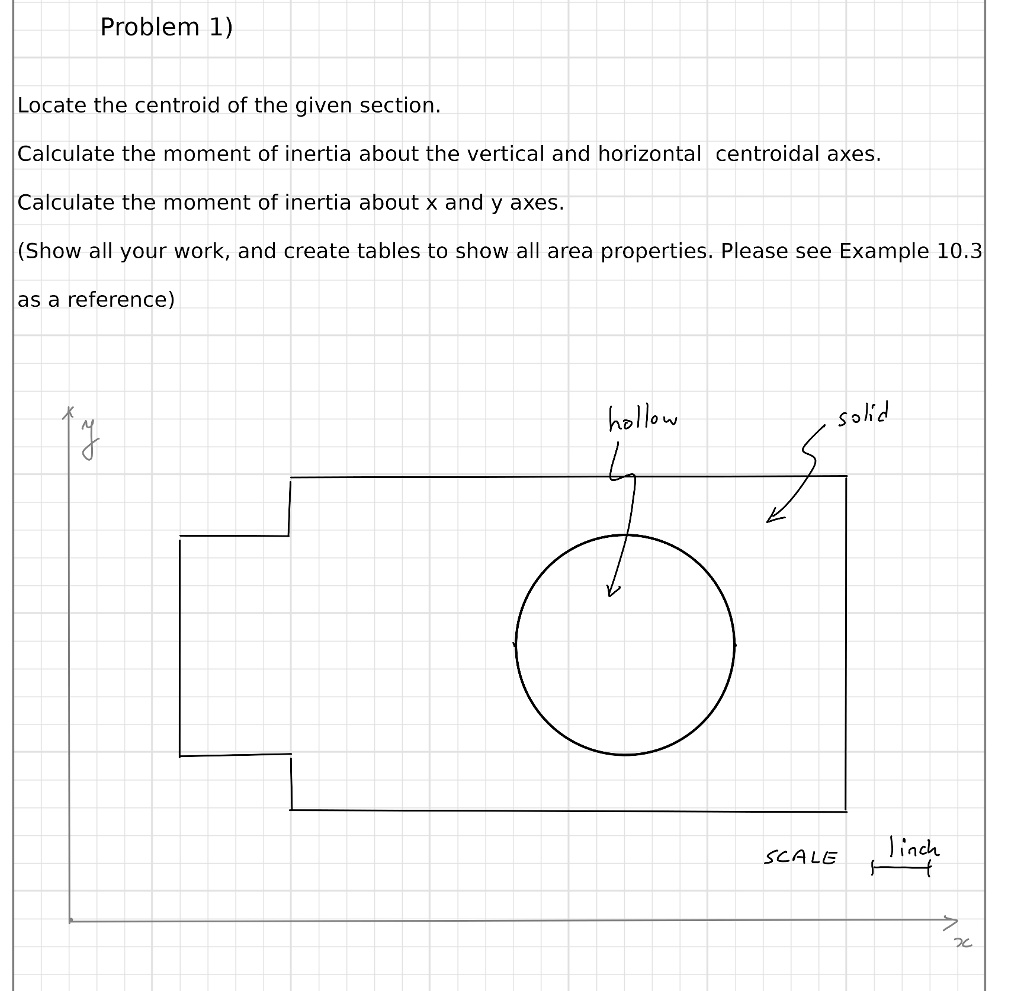 Get Answer Problem 1 Locate The Centroid Of The Given Section Calculate The Moment Of 
