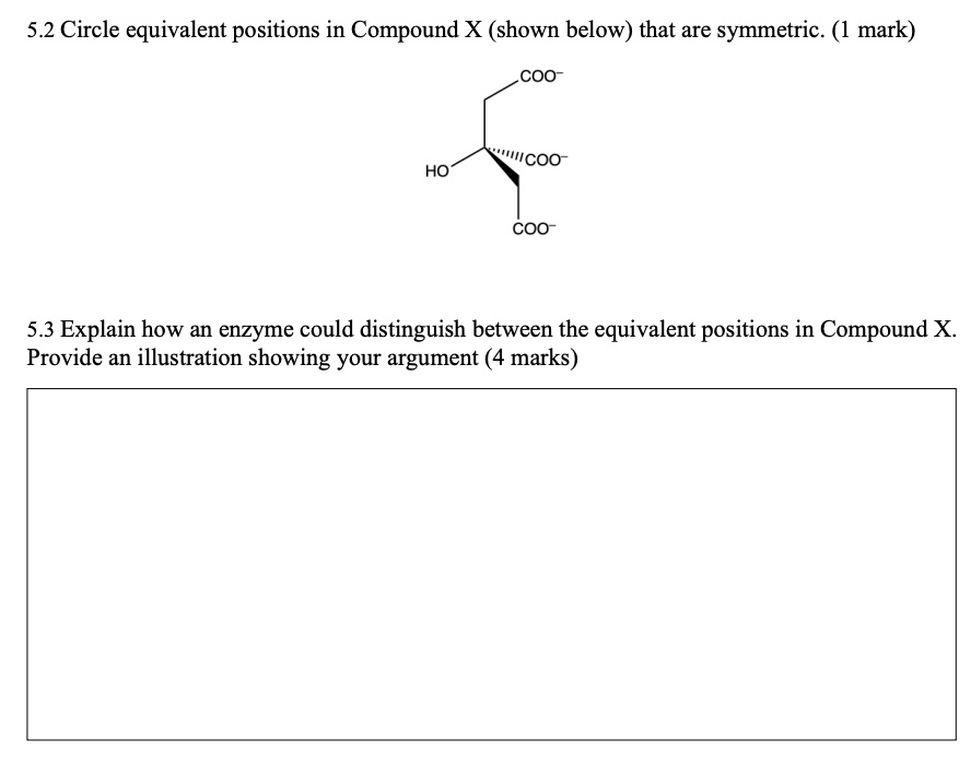 SOLVED:5.2 Circle equivalent positions in Compound X (shown below) that ...