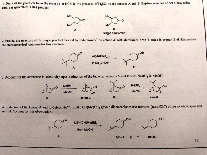 1. Draw all the products from the reaction of KCN in the...