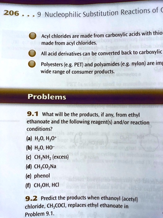 206...9 Nucleophilic Substitution Reactions of C Acyl chlorides are made from carboxylic acids ...