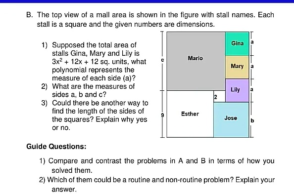 the top view of mall area is shown in the figure with stall names each ...