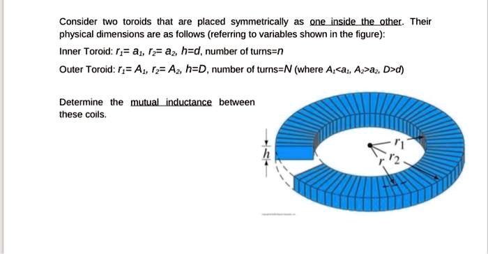 SOLVED: Text: Consider two toroids that are placed symmetrically, one ...