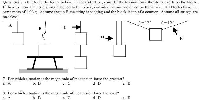 SOLVED: Questions refer to the figure below. In each situation ...