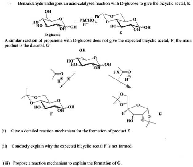 SOLVED: Benzaldehyde undergoes an acid-catalysed reaction with D ...