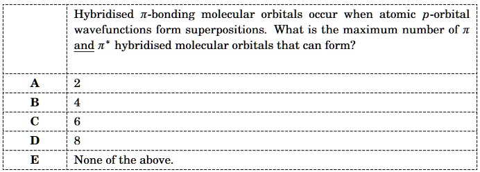 Solved Hybridized Bonding Molecular Orbitals Occur When Atomic P