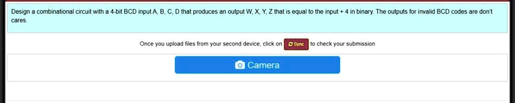 Solved Design A Combinational Circuit With A 4 Bit Bcd Input A B C D That Produces An Output 0822