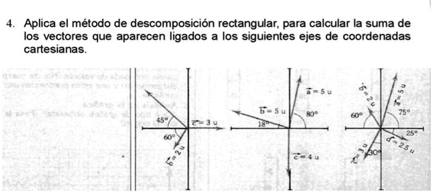 Solved Ayuda Descomposición Rectangular De Vectores Aplica El Método