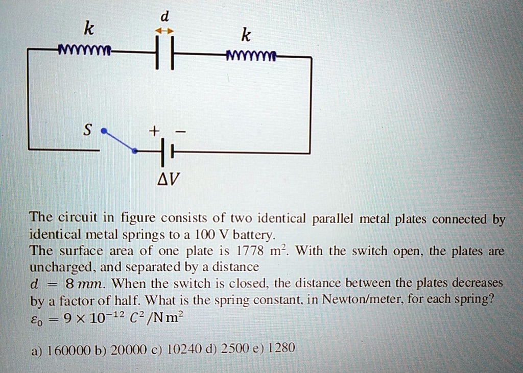 SOLVED:k ` S AV The circuit in figure consists of tWo identical ...