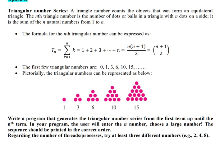 Solved Write A Program To Generate The Triangular Number Series Using Mpi Triangular Number