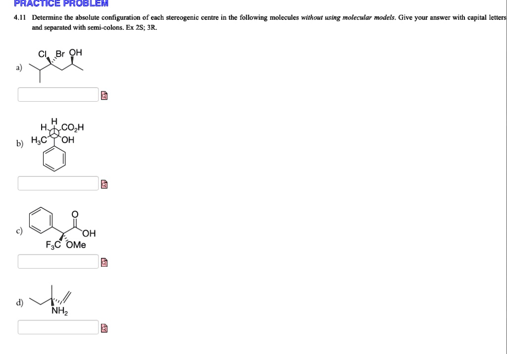 Practice Problem 4.1: Determining the Absolute Configuration of ...