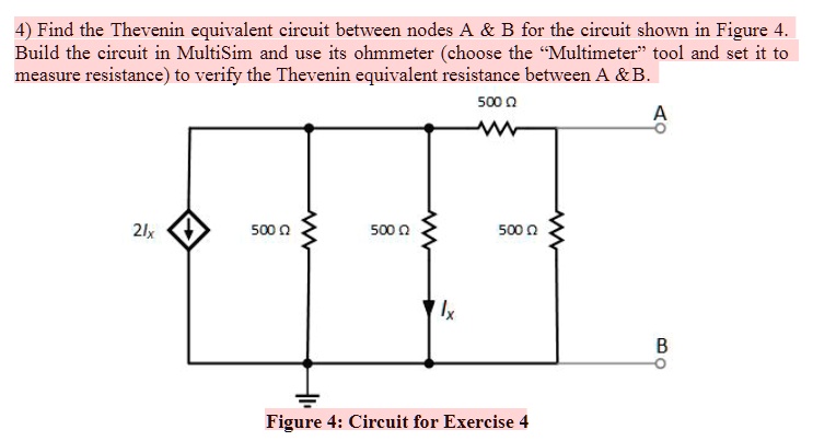 SOLVED: Find the Thevenin equivalent circuit between nodes A and B for the circuit shown in ...