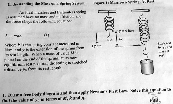 SOLVED: Understanding the Mass on # Spring System Figure I: Mass on ...