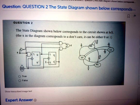 question 2 the state diagram shown below corresponds Question: QUESTION ...