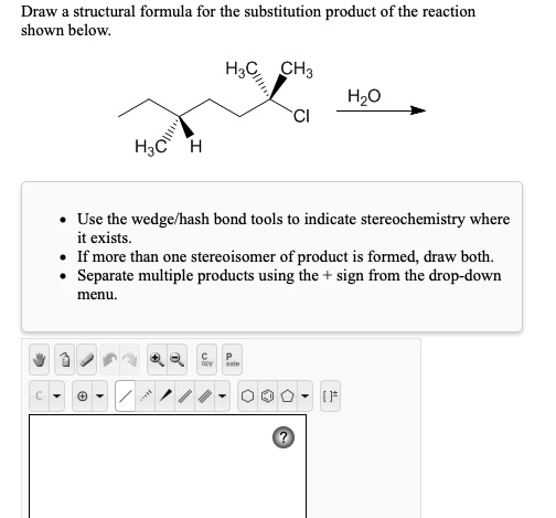 SOLVED: Draw the structural formula for the substitution product of the ...