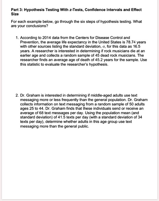 part 3 hypothesis testing with z tests confidence intervals and effect ...