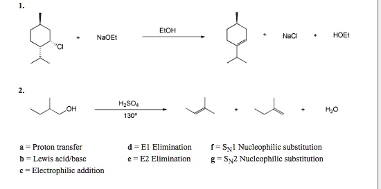 SOLVED: EIOH NaOEt NaCi HOEt HiSo 413o' H-o Proton transfer Lewis acid ...
