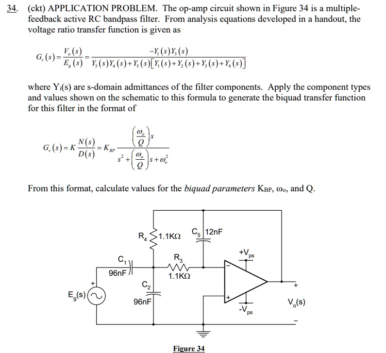 SOLVED: (ckt) APPLICATION PROBLEM. The op-amp circuit shown in Figure ...