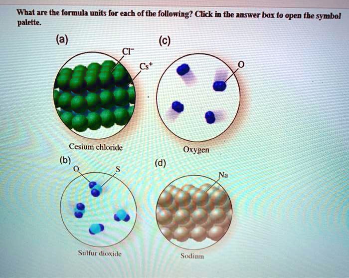 SOLVED: What are the formula units for each of the following? Click in ...