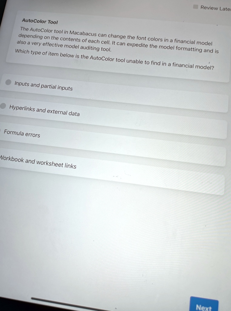 Review Later AutoColor Tool The AutoColor tool in Macabacus can change the font colors in a ...