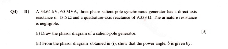 Q4 11 A 3464 Kv60 Mva Three Phase Salient Pole Synchronous Generator