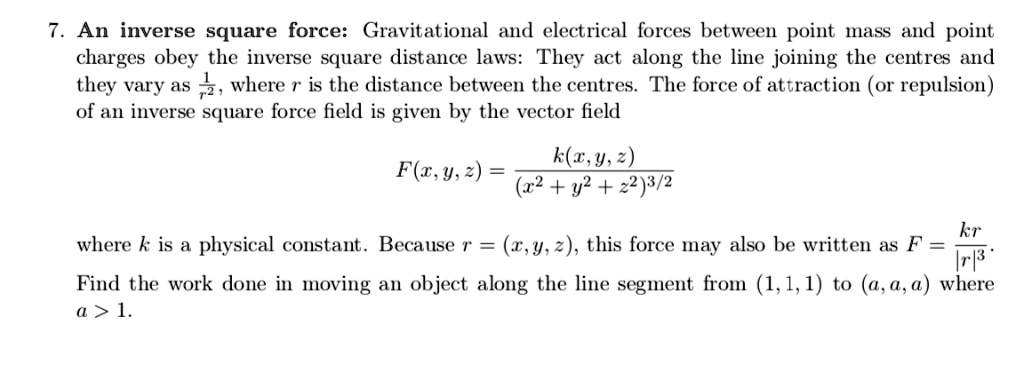 SOLVED: An inverse square force: Gravitational and electrical forces ...
