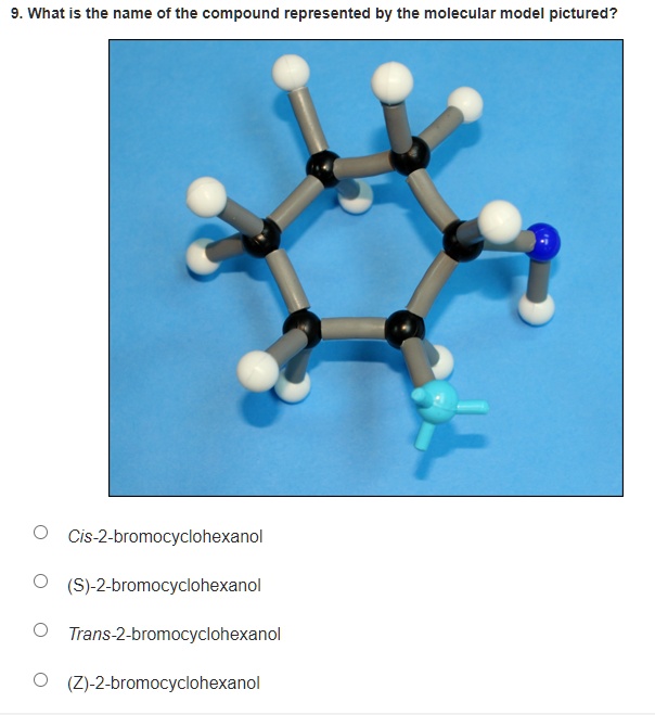 What is the name of the compound represented by the molecular model pictured? Cis-2 ...