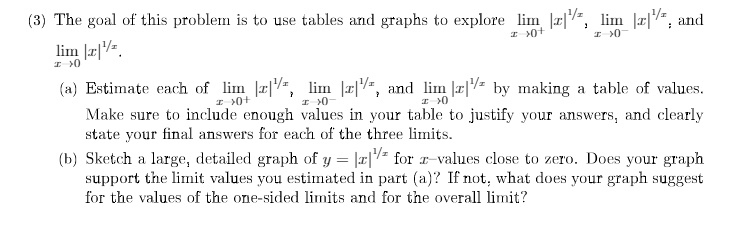 SOLVED: The goal of this problem is to use' tables ardl graphs to ...