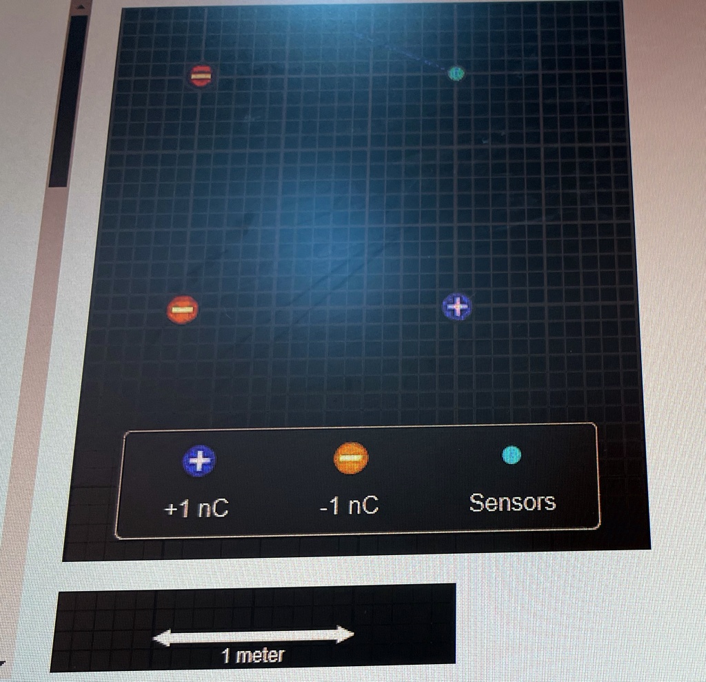SOLVED: 'Below is a diagram with three charges shown, and another ...