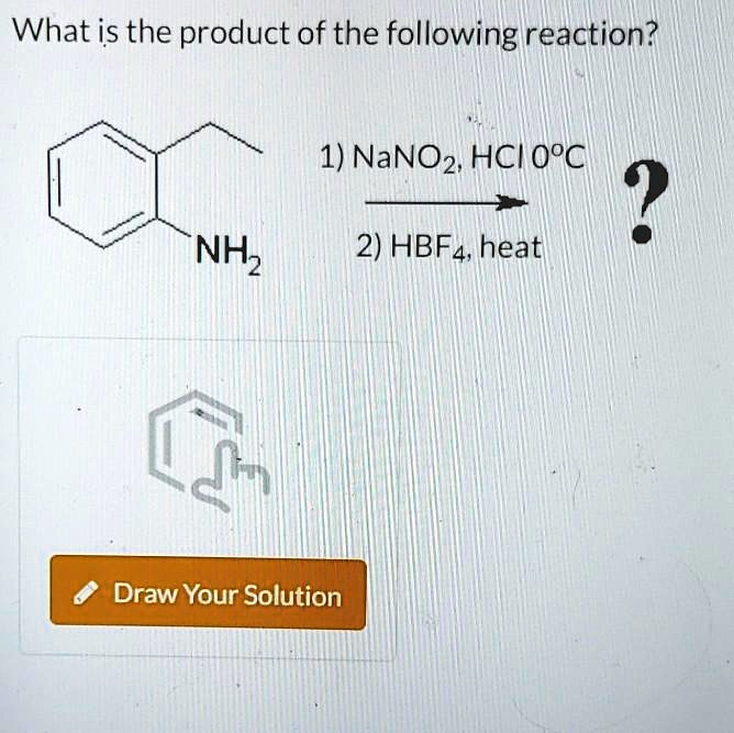 SOLVED: What is the product of the following reaction? 1) NaNOz HCI O%C ...