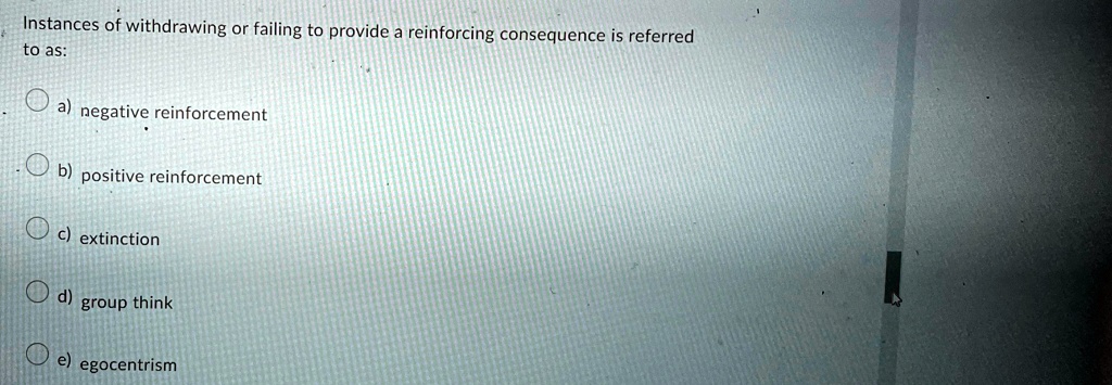 Instances of withdrawing or failing to provide a reinforcing ...