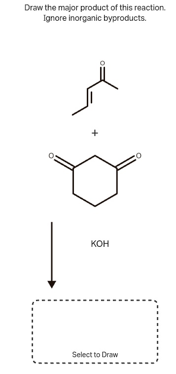 SOLVED: Draw the major product of this reaction Ignore inorganic ...