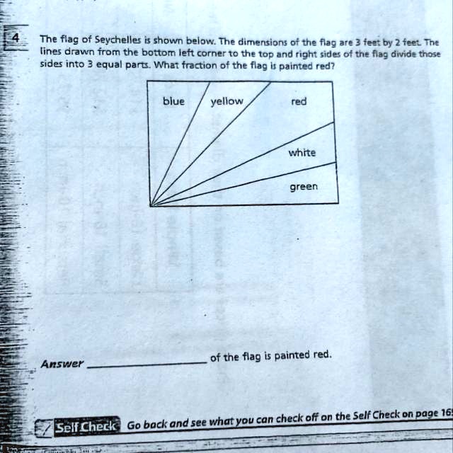 SOLVED: What fraction of the flag is painted red? The flag of ...