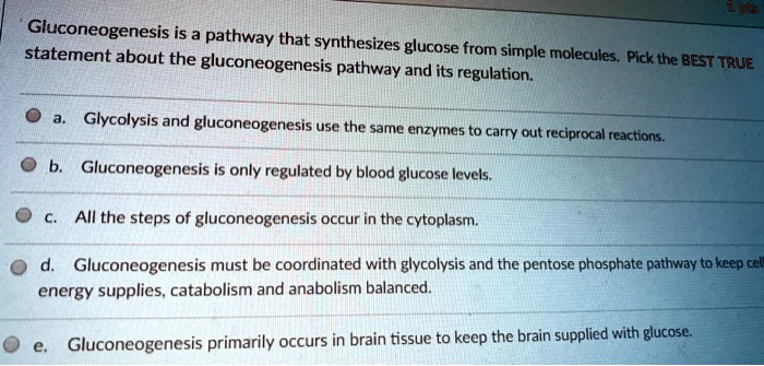 106 5 gluconeogenesis is a pathway that synthesizes glucose from ...