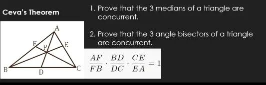 Solved Prove That The Three Medians Of A Triangle Are Concurrent Ceva