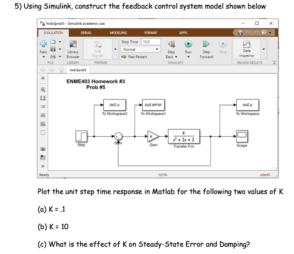 SOLVED: SIMULATION DEBUG MODELING FORMAT APPS Stop Time: 10.0 ID Step Stop Forward New Library ...
