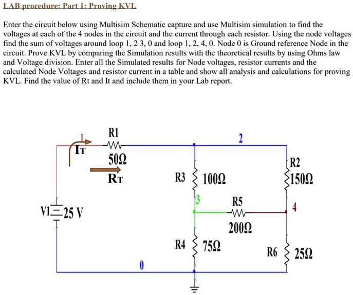 calculate as well please labprocedurepart1provingkvl enter the circuit below using multisim ...