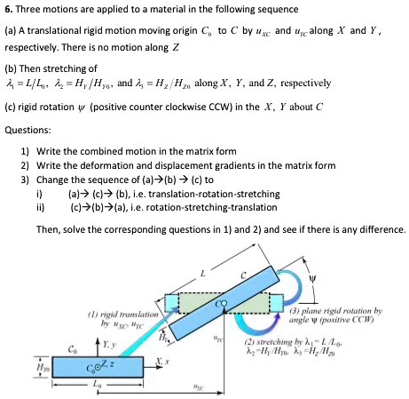 SOLVED: 6. Three motions are applied to a material in the following sequence (a A translational ...