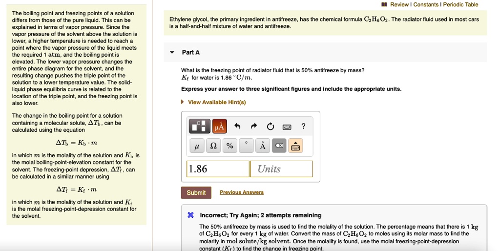 review constants periodic table the boiling point and freezing points ...