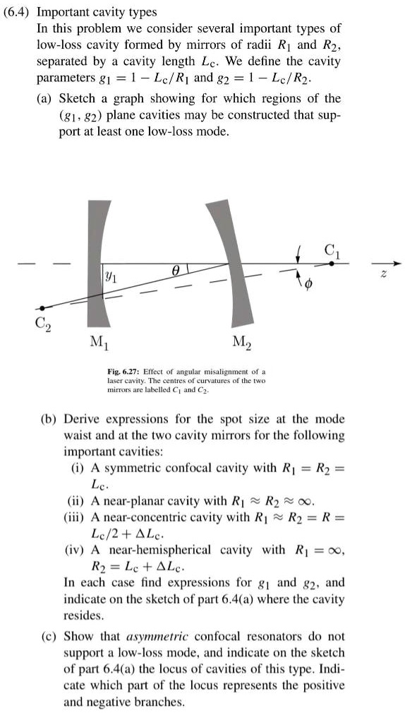 SOLVED: (6.4) Important Cavity Types In this problem, we consider several important types of low ...