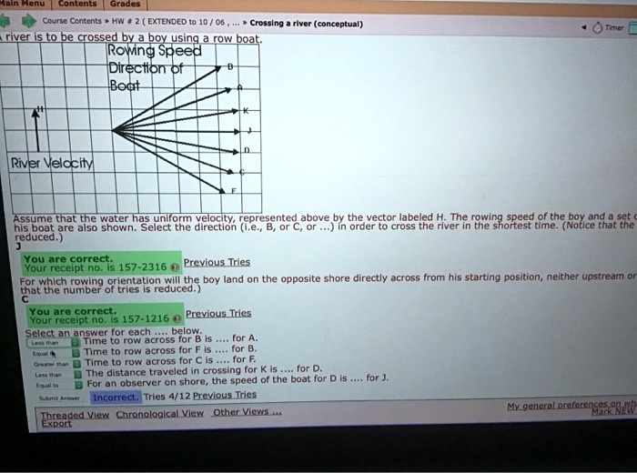 SOLVED: Text: Menu Contents Grades GMgcContents EXTENDED crossing river ...