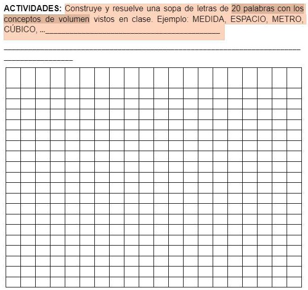 SOLVED: Construye y resuelve una sopa de letras de 20 palabras con los ...