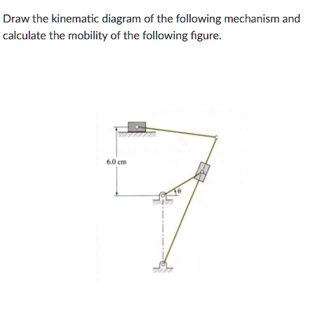 SOLVED: Draw the kinematic diagram of the following mechanism and ...