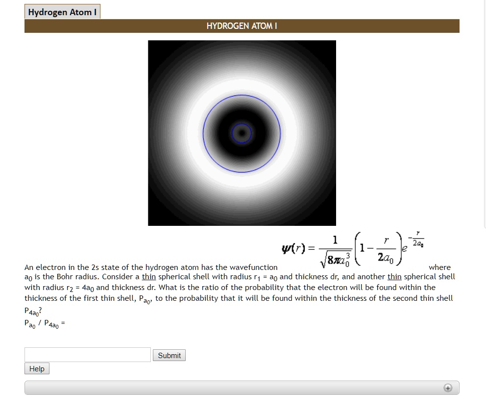 Hydrogen Atom I Hydrogenatomi 1 An Electron In The 2s State Of The