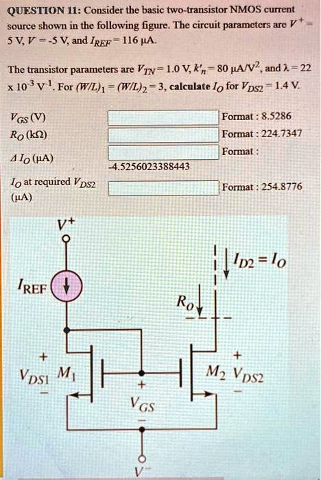 question 11consider the basic two transistor nmos current source shown ...